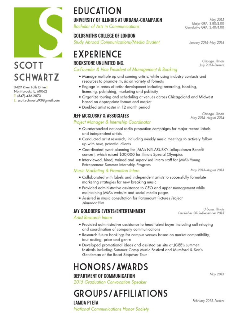 Scott Schwartz Resume | PDF | Career & Growth | Social Science