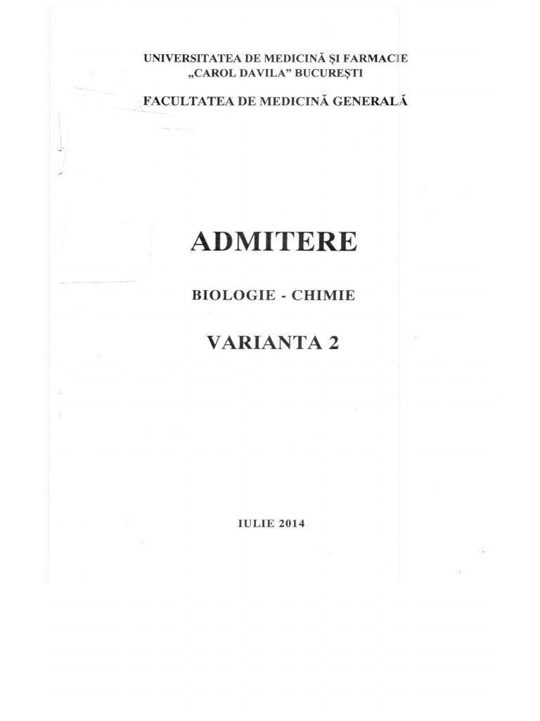 Admitere MG 2014 | PDF