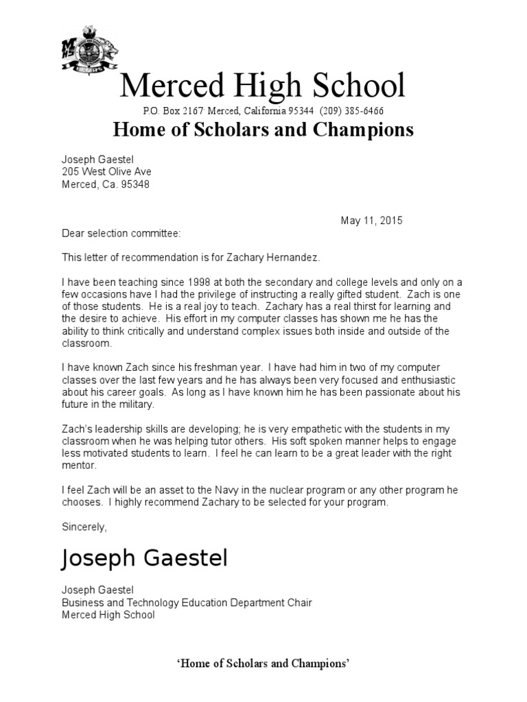 Merced High School: Home of Scholars and Champions | PDF | Career ...