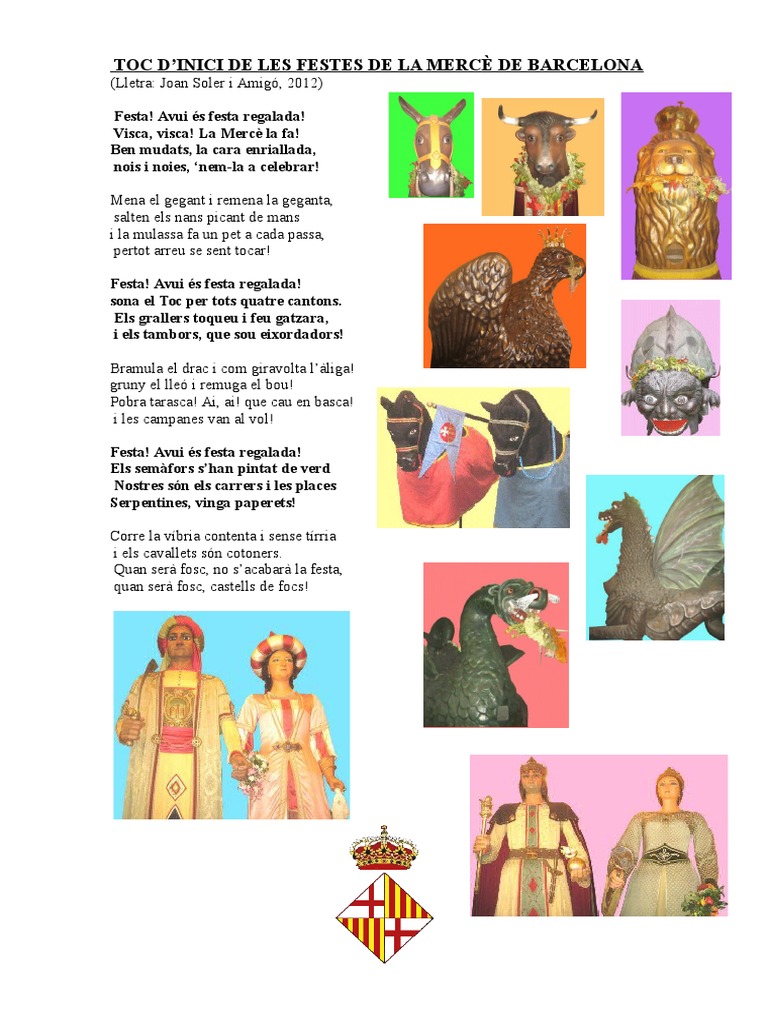 TOC D'inici Merce - Lletra | PDF