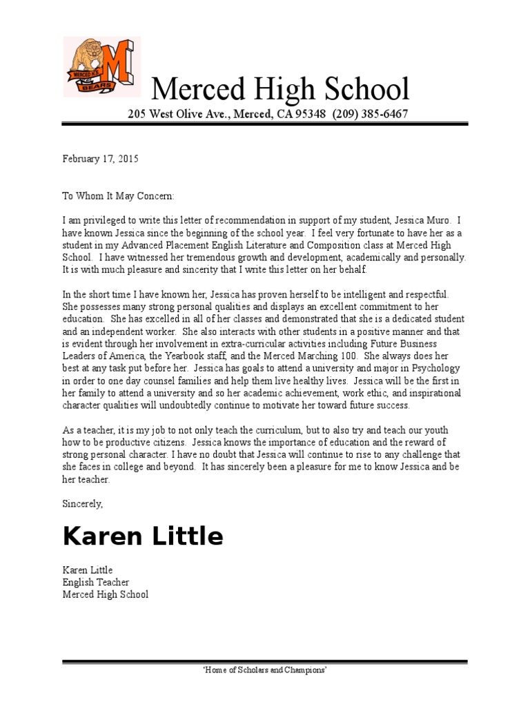 Recommendation for Jessica Muro | PDF