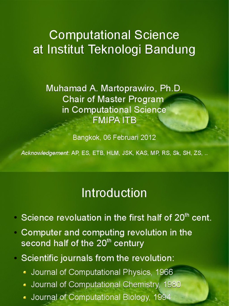 Computational Science at ITB | Computational Science | Science