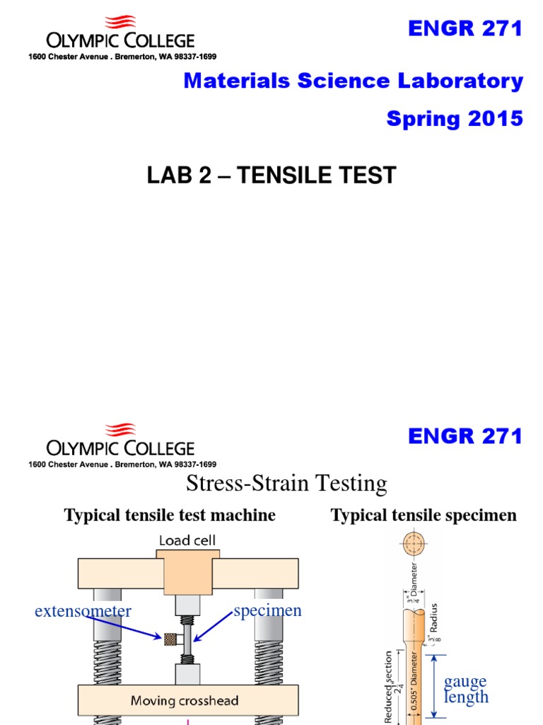 Lab 2 Tensile Test | PDF | Deformation (Engineering) | Ultimate Tensile ...