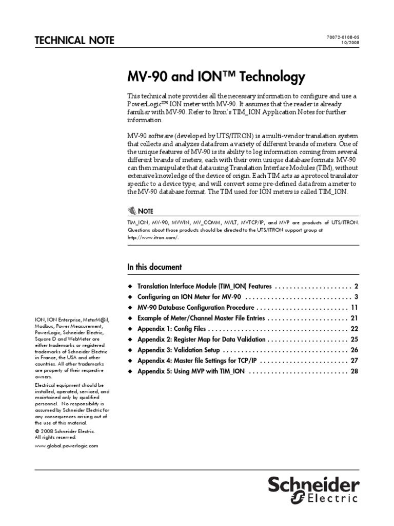MV90 and ION Technology | PDF | Password | Port (Computer Networking)