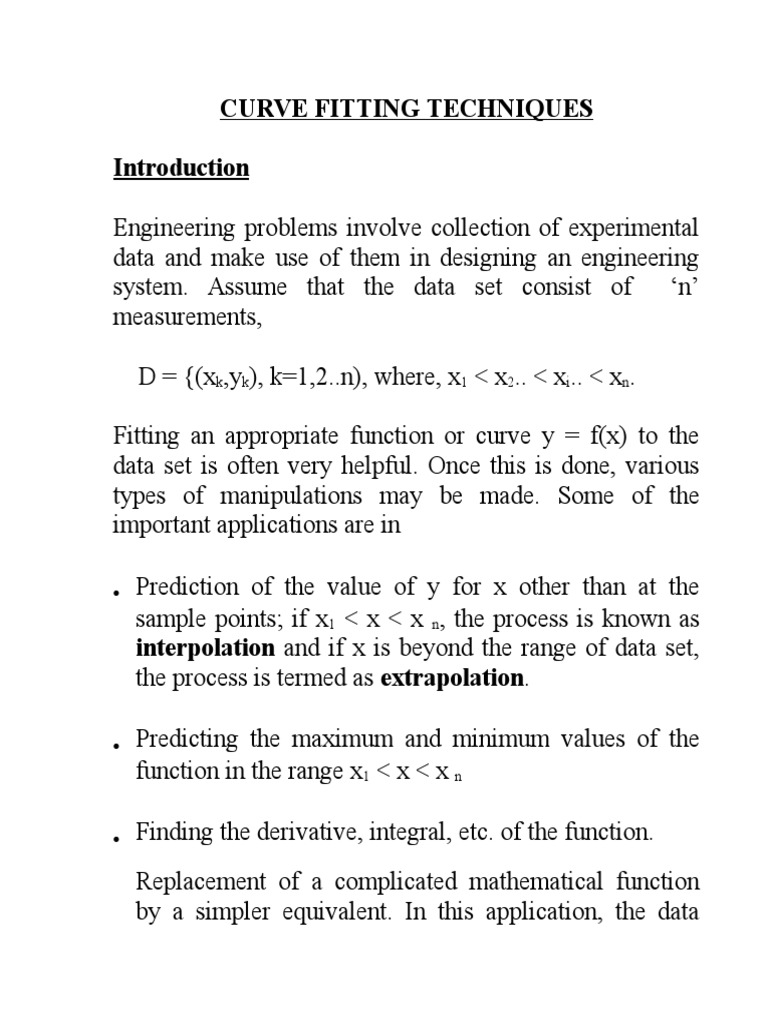 4curve Fitting Techniques Pdf Polynomial Finite Difference