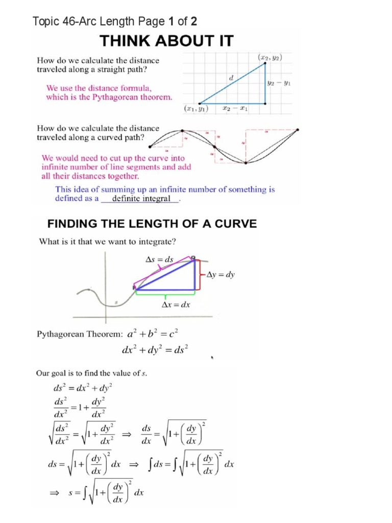 Topic 46 Arc Length | PDF