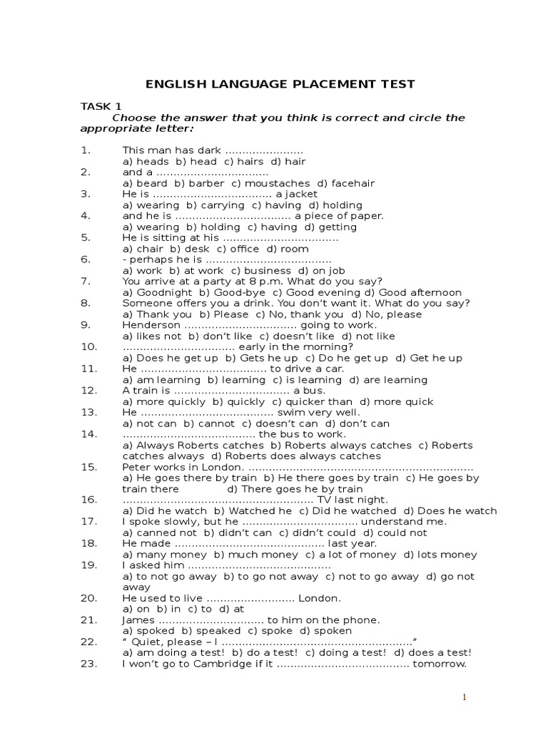 Teacher Proficiency Test