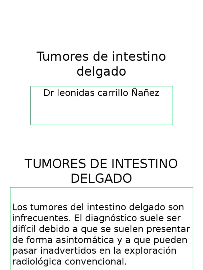 Tumores del intestino delgado: diagnóstico y tratamiento | PDF ...