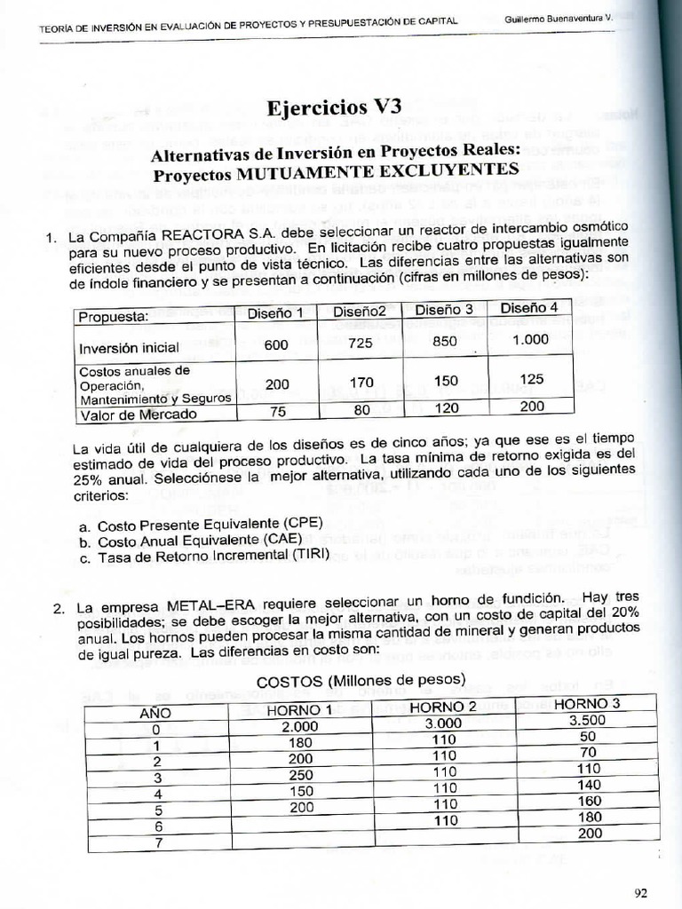 Ejercicio Eval Proy | PDF
