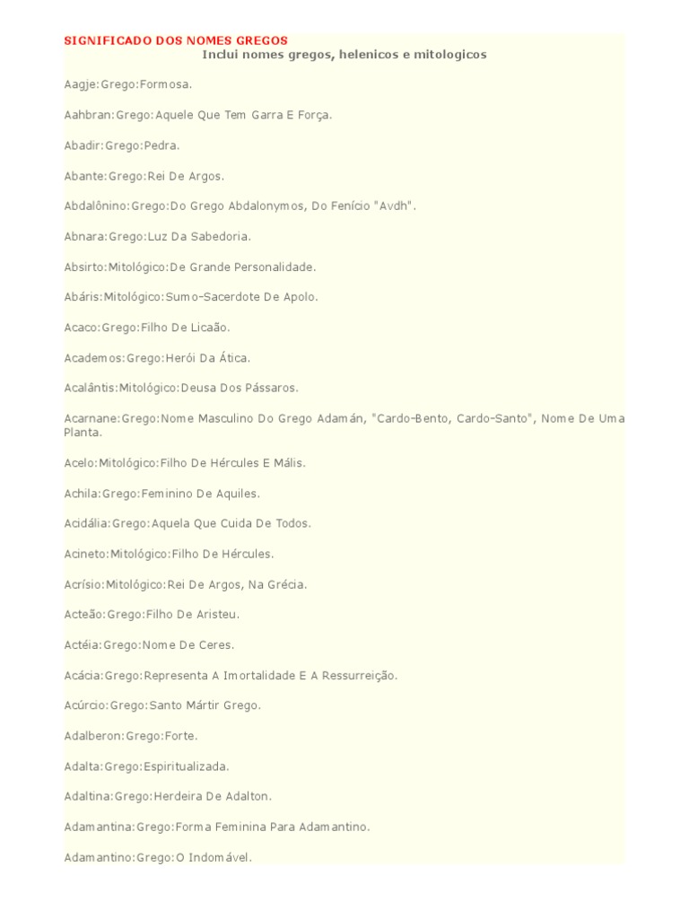 Nomes Gregos, Helenicos e Mitologicos | PDF | Mitologia grega | Dionísio