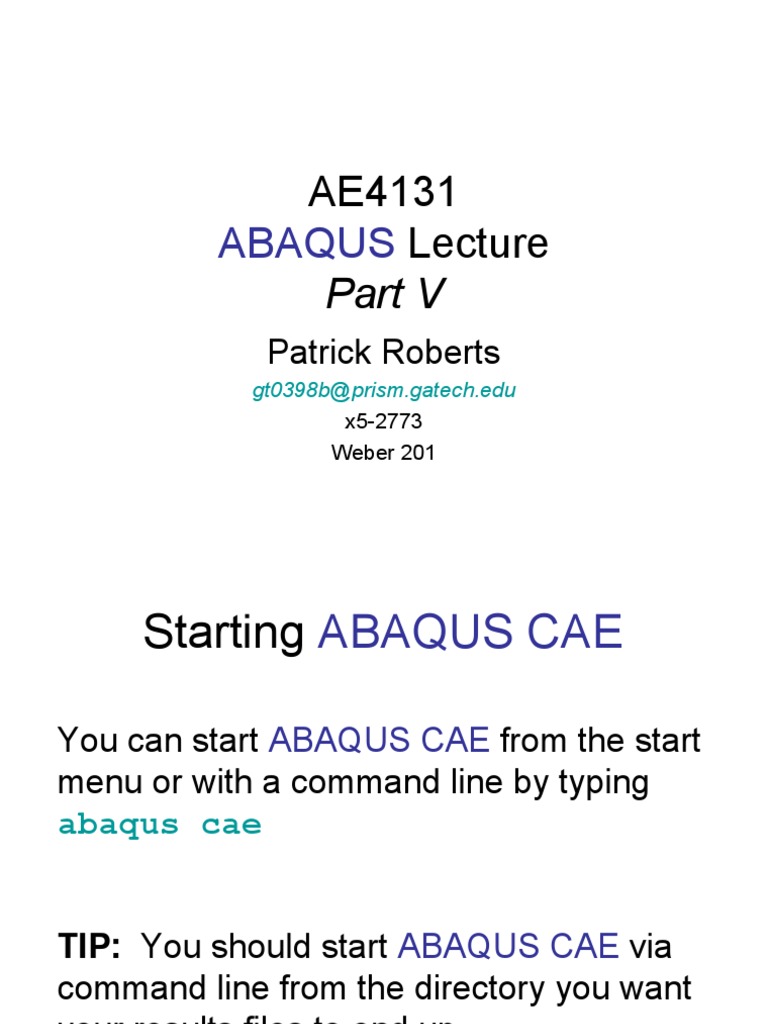 Abaqus Contact Point Tutorial | PDF | Area | Stress (Mechanics)