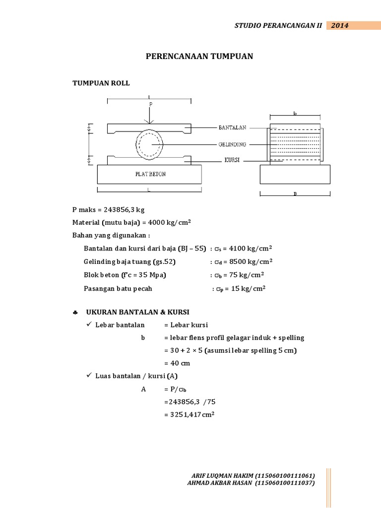 Perencanaan Tumpuan | PDF | Metode & Bahan Ajar