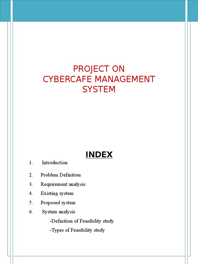 Cyber Cafe Management | PDF