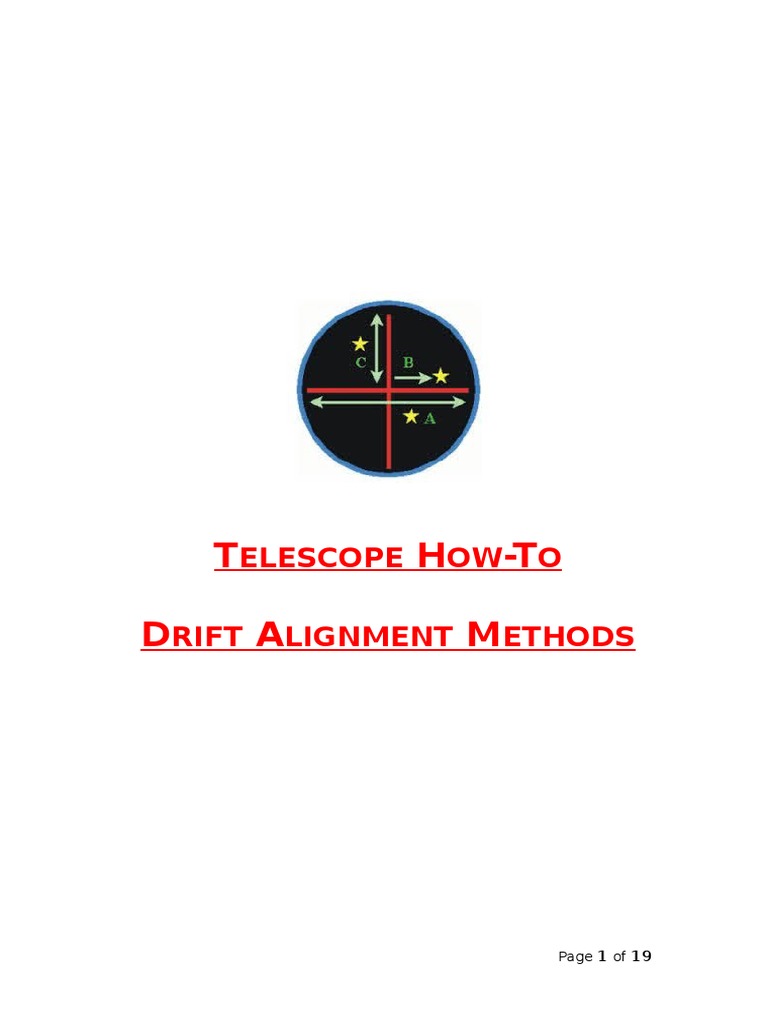 Telescope Drift Alignment Methods | PDF | Compass | Telescopic Sight
