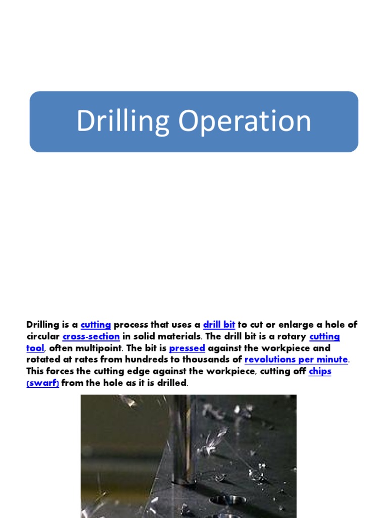 Drilling Operation | PDF | Drilling | Drill