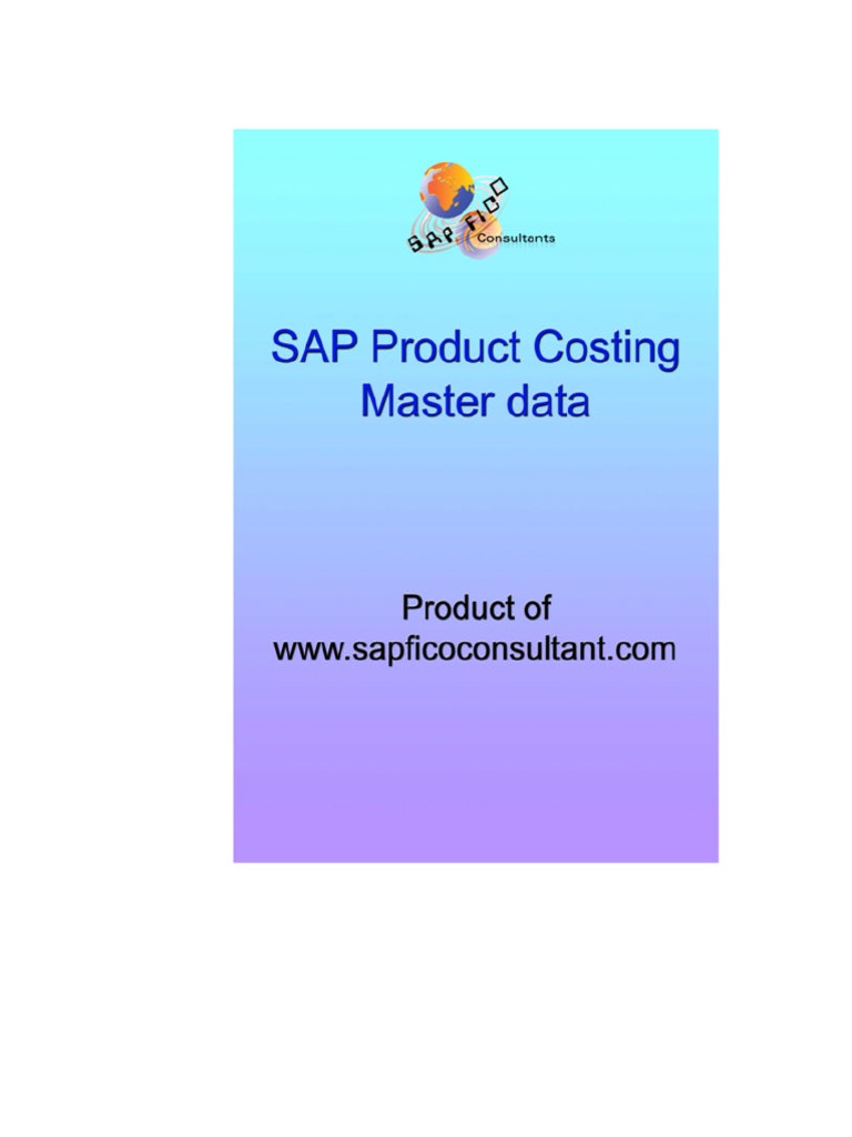 CO Product Costing Master Data | PDF | Cost | Business