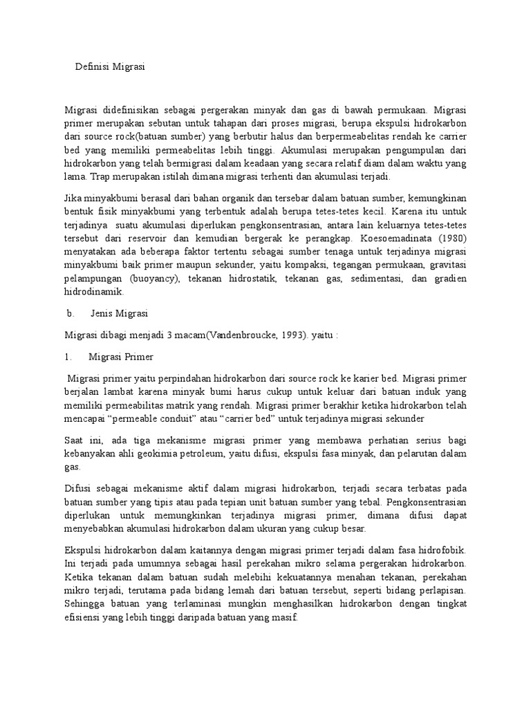 Definisi Migrasi | PDF