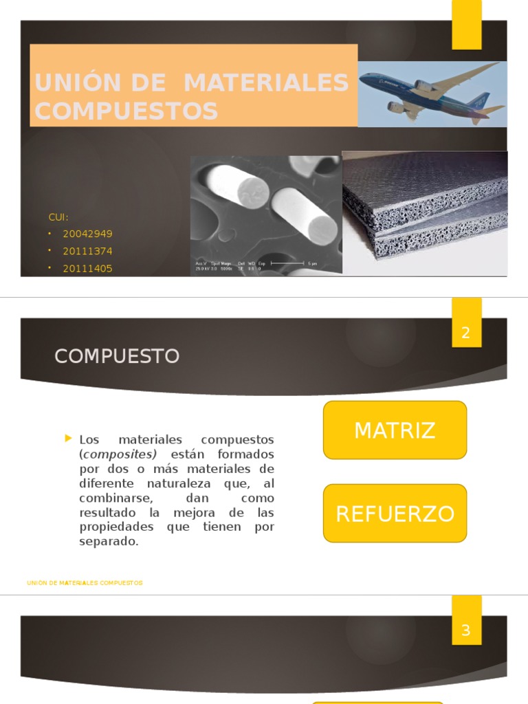 Unión de Materiales Compuestos | PDF | Material compuesto | Soldadura