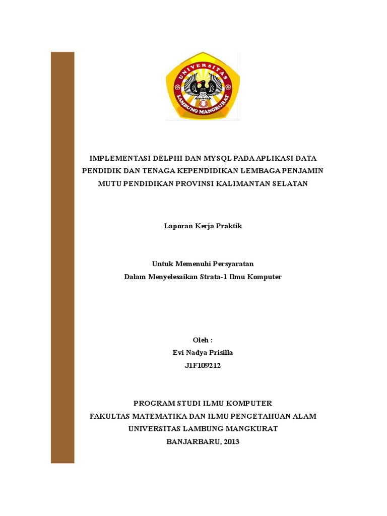 Contoh Laporan Implementasi | PDF