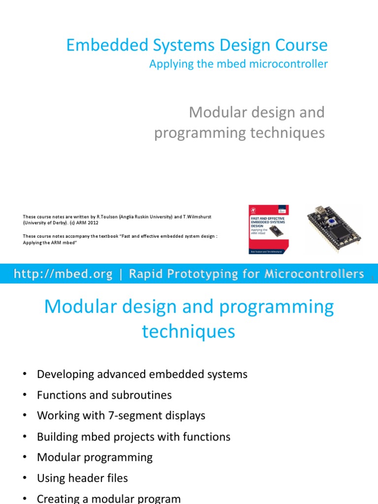 Mbed Course Notes - Modular Design | Subroutine | C (Programming Language)
