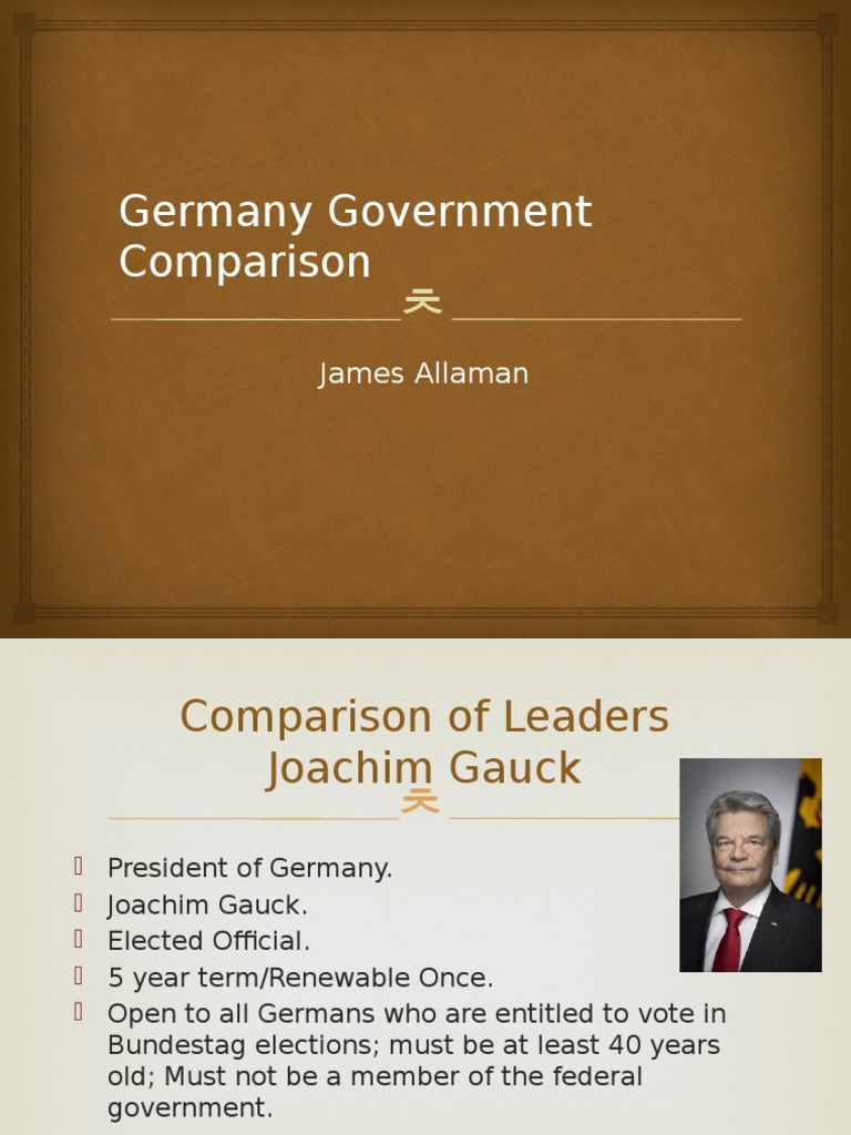 Germany Government Comparison | PDF | Germany | World Politics