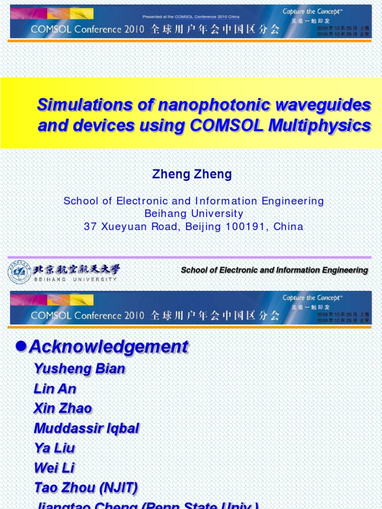 Waveguides in COMSOL | PDF | Dispersion (Optics) | Optical Fiber