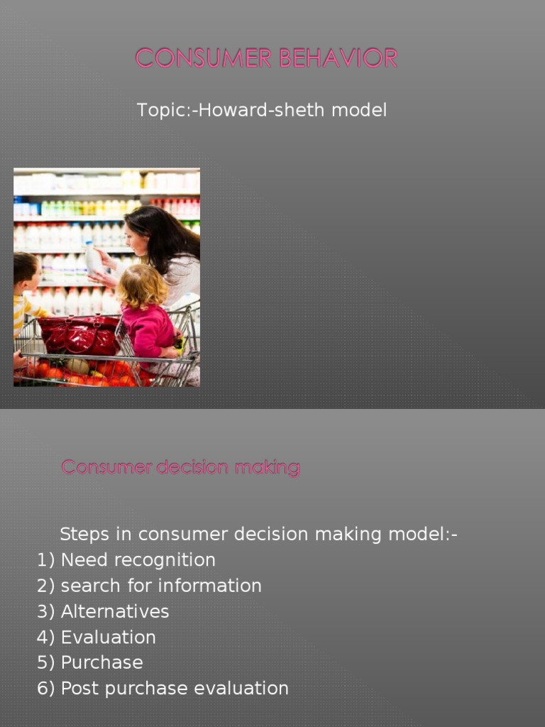 Topic: Howard Sheth Model | PDF | Behavior | Brand