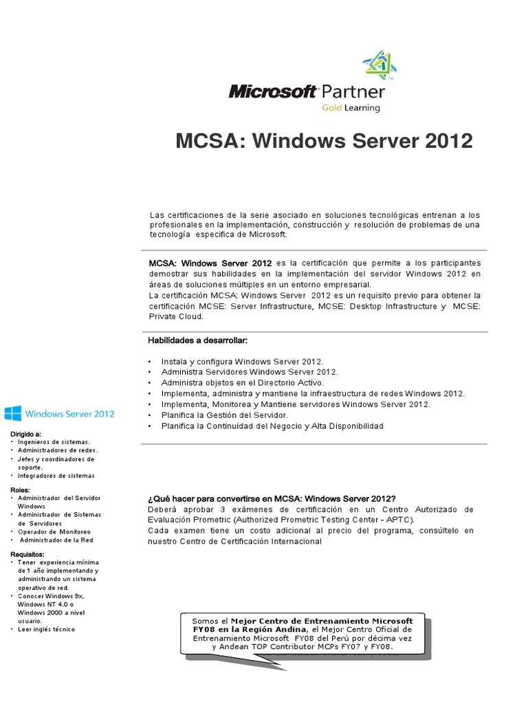 MCSA Windows Server 2012 2 | PDF | Microsoft Windows | Windows 2000