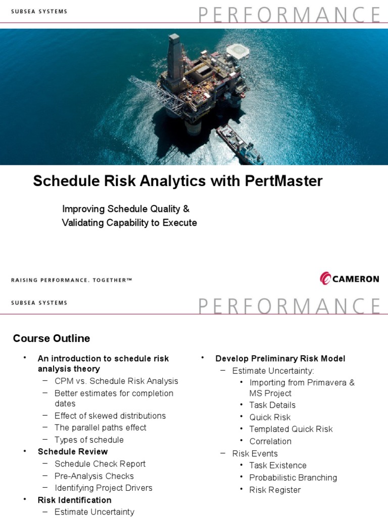 Pertmaster Training Deck | PDF | Sensitivity Analysis | Risk