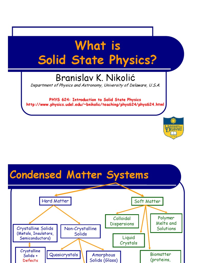 What Is Solid State Physics | PDF | Condensed Matter Physics | Solid