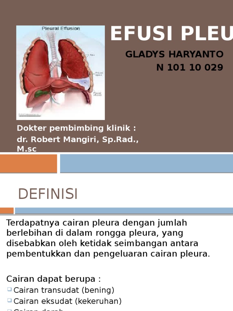 Efusi Pleura | PDF | Pengembangan Diri | Kesehatan Holistik