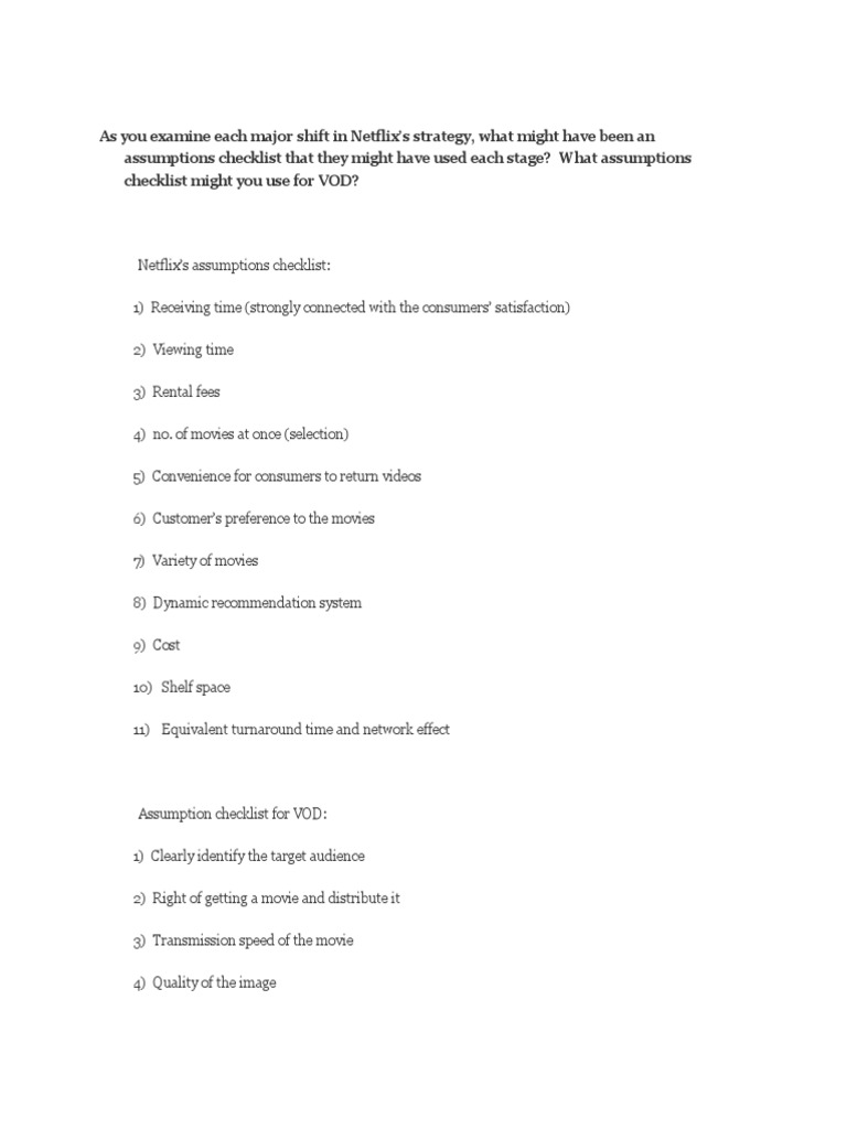 Netflix Case Solution | PDF | Video On Demand | Netflix