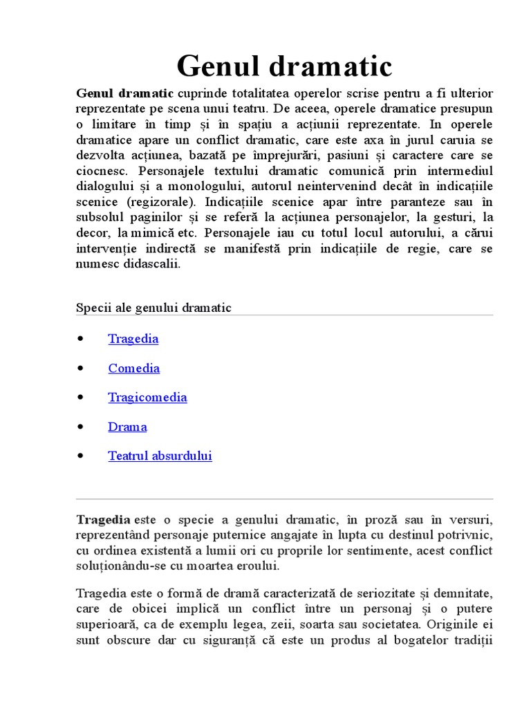 Genul Dramatic