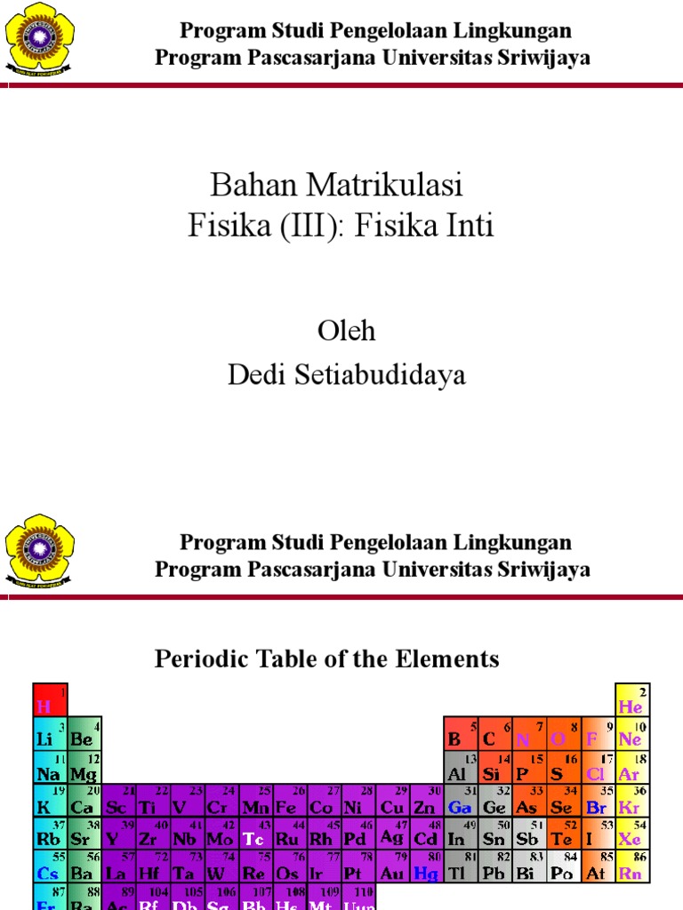 Fisika Nuklir Pdf Atomic Nucleus Radioactive Decay