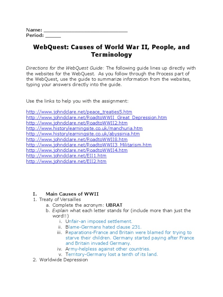 World War II Causes | PDF | World War II | League Of Nations