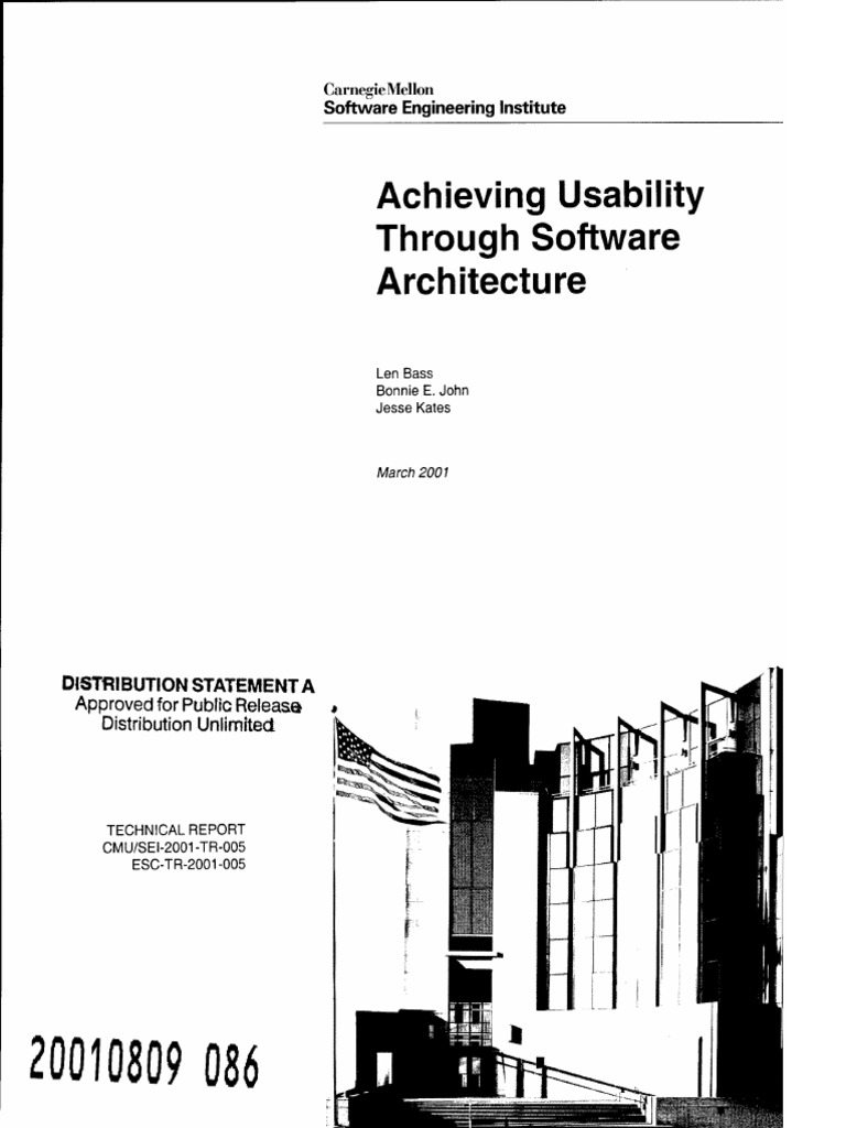 Achieving Usability Through Software Architecture | PDF | Usability | Software Architecture