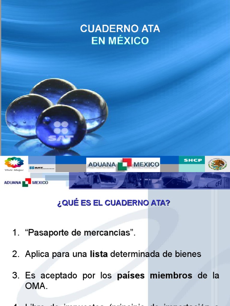 Cuaderno Ata Aduana Pagos