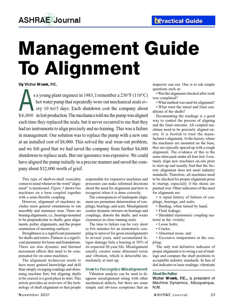Management Guide To Alignment | PDF | Machines | Engineering