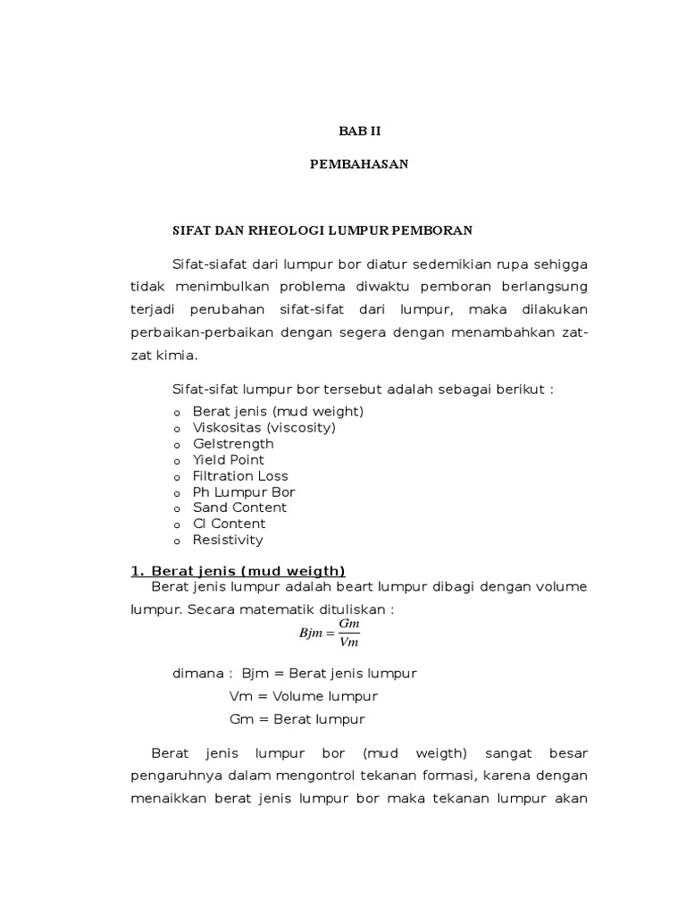 Lumpur Pemboran | PDF