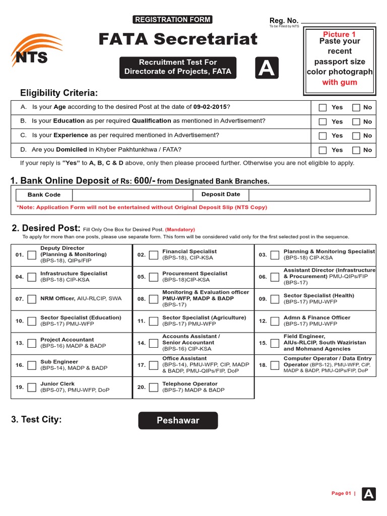 FATA Secretariat Job Application Guide | PDF | Business