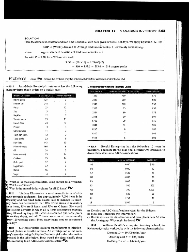 Problems: Managing Inventory | PDF | Inventory | Industries