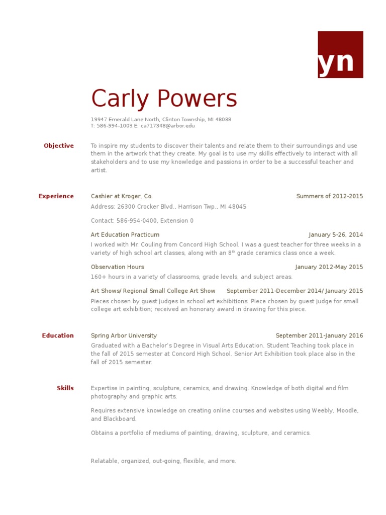 Carly Powers: Objective | PDF