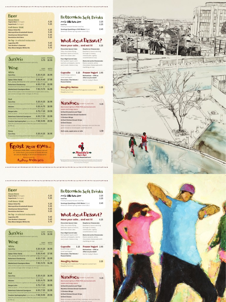 Nando's Chicago Menu | PDF | Salad | Desserts