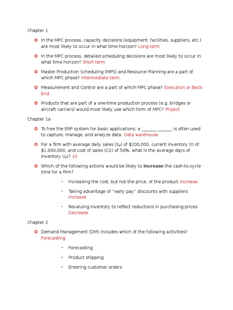 MPC PPT Quiz Answers | PDF | Commercial Item Transport And Distribution ...
