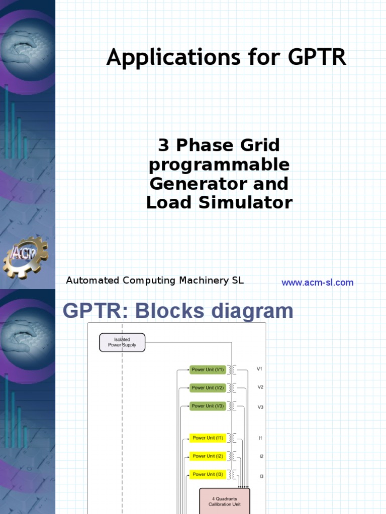 Applications For GPTR: 3 Phase Grid Programmable Generator and Load Simulator | PDF | Automation ...