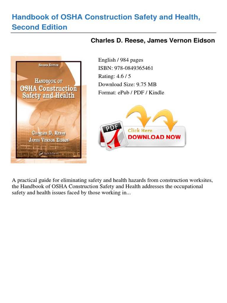 Handbook of Osha Construction Safety and Charles D 91947433 | PDF ...