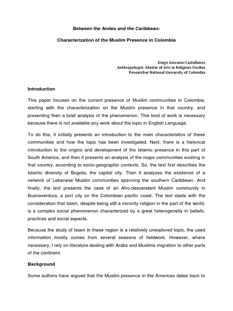 Islam in Colombia. Latin America. Latin American Muslims | PDF ...