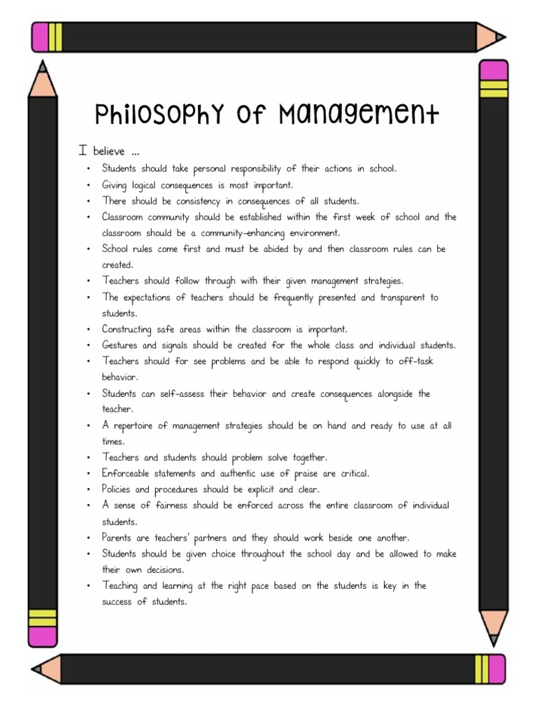 Philosophy of Management | PDF | Career & Growth