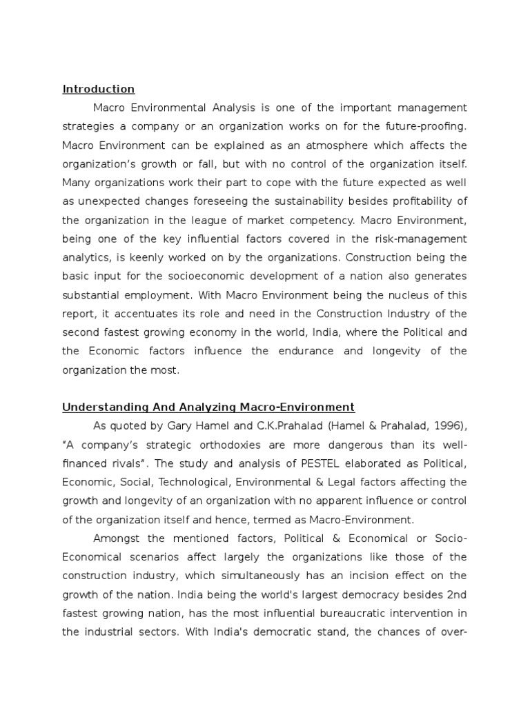 Macro Environmental Analysis | PDF | Economic Growth | Recession