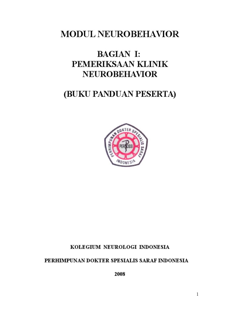 Panduan Klinik Neurobehavior | PDF | Sains & Matematika